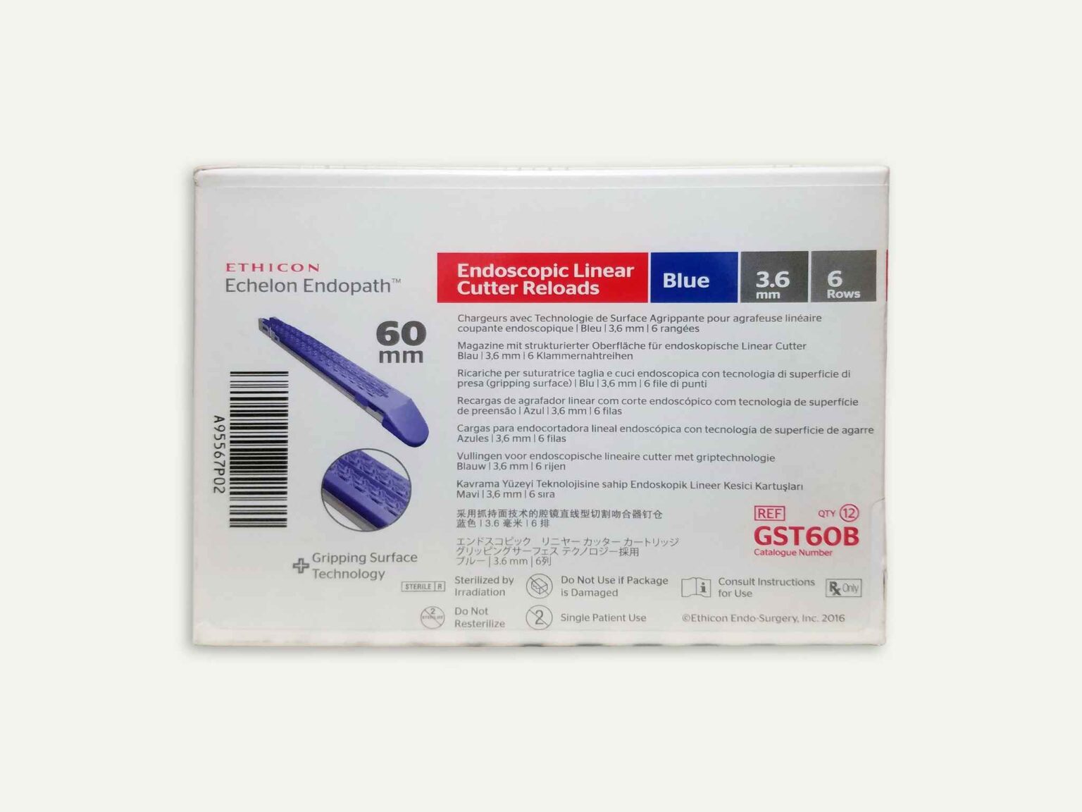 ETHICON ECHELON 60mm Reloads with GST – Stapler Cartridges for ENDOPATH ...